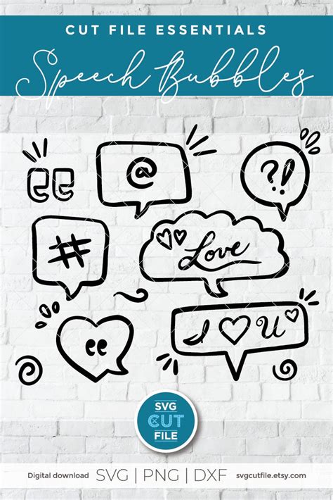 Speech Bubble Svg Speech Bubbles Svg Chat Bubbles Speech Etsy