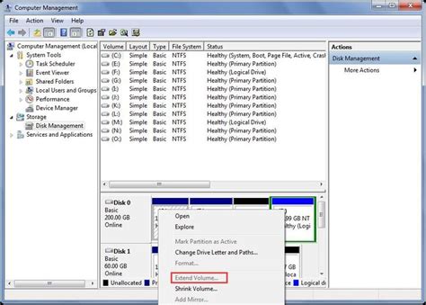 all in one solution disk management can t extend boot partition
