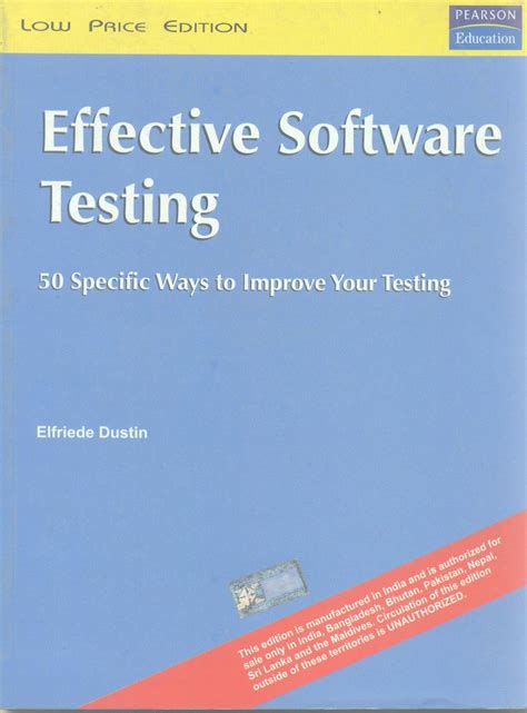 Effective Software Testing Elfriede Dustin Books