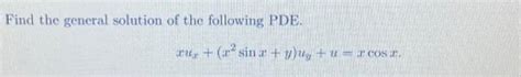 find the general solution of the following pde