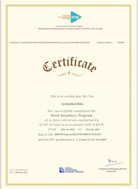 ayishathul hiba on linkedin i have successfully completed a three day
