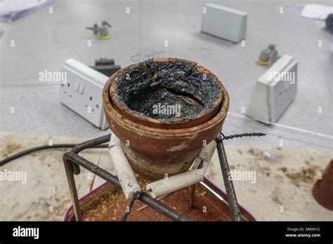 The Terracotta Pot Remains Following A Thermite Reaction Iron Iii