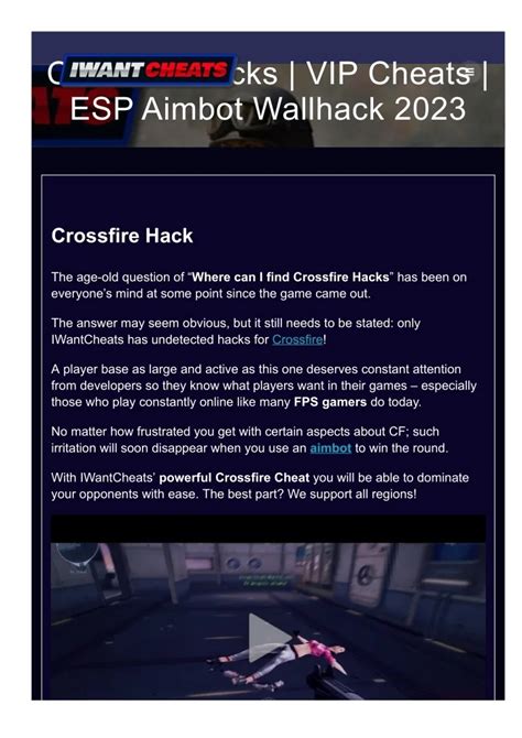 Ppt Crossfire Hacks Vip Cheats Esp Aimbot Wallhack 2023 Powerpoint