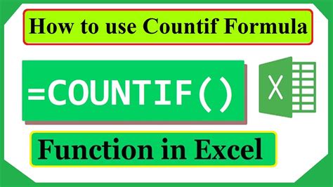 How To Use COUNTIF Function In Excel COUNTIF Formula Excel Countif Naseerkhankhel YouTube