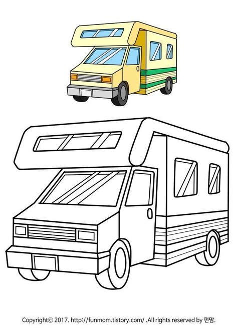 교통수단 택시 자동차 색칠공부도안 자동차 색칠 활동 어린이