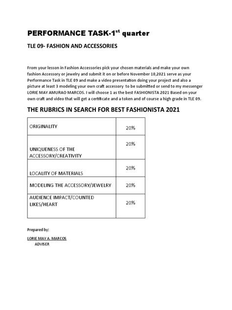performance task tle 09 pdf social science art