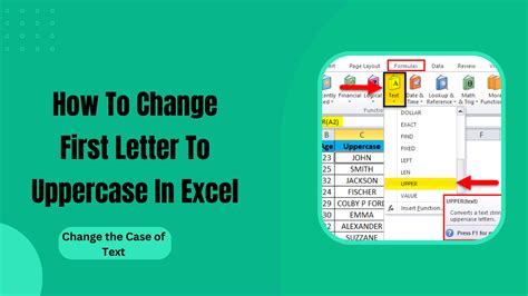 How To Change First Letter To Uppercase In Excel Change The Case Of Text Earn Excel