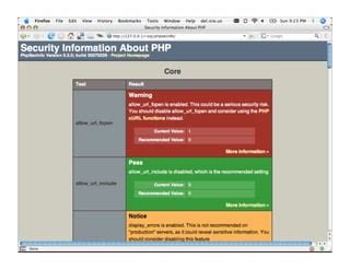 Securing The PHP Environment With PHPSecInfo PPT