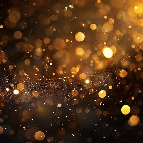 Premium Photo A Blurred Golden Bookeh Effect Light High Quality Image