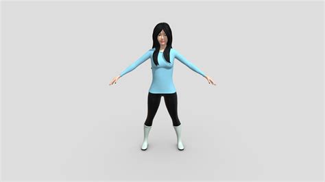 Woman Character T Pose D Model By Tipping Toast Media Tippingtoast D E Sketchfab