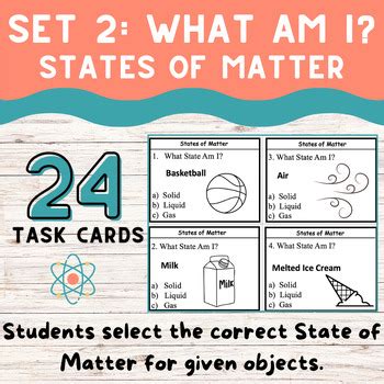 Properties Of Matter Task Cards States Of Matter Science Activities