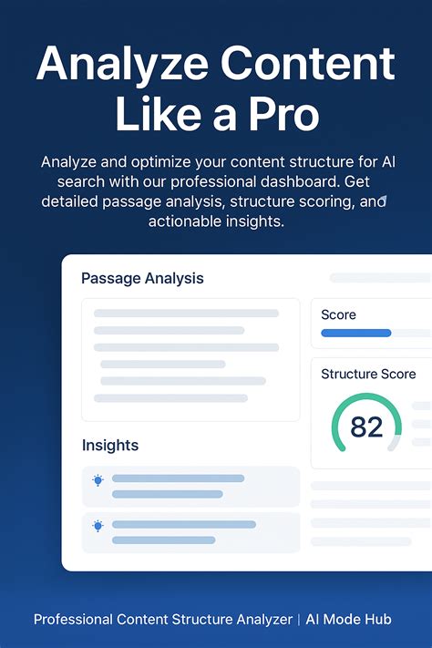 Professional Content Structure Analyzer Ai Optimization Dashboard