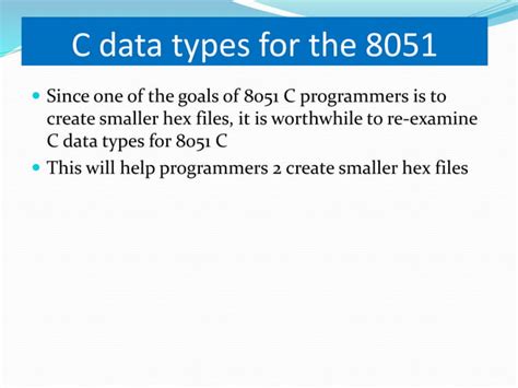 8051 Programming In C Pptx