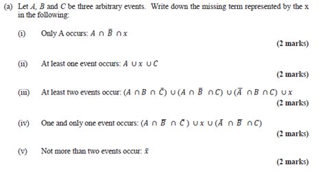 solved a let a b and c be three arbitrary events write