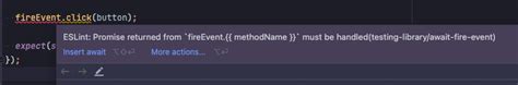 Bug `await Fire Event` Doesnt Show The Fireevent Method Correctly In