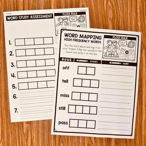 Floss Rule Word Mapping Sight Words By Phonics Skills Simply Kinder