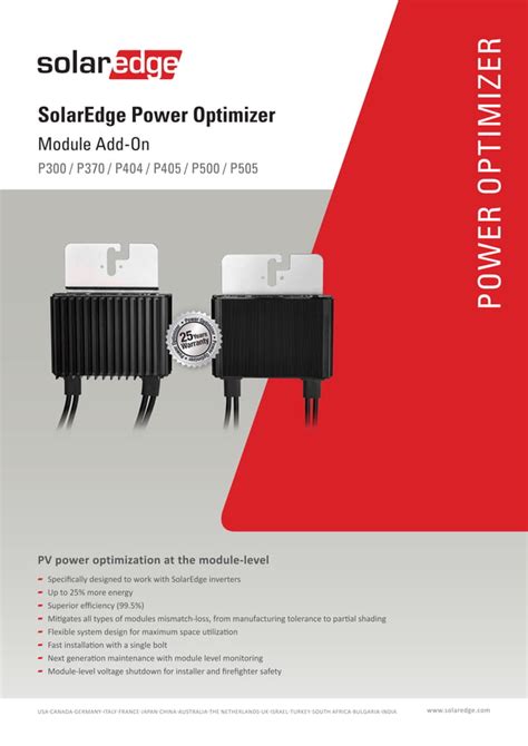 Solaredge Optimizer Datasheet Pdf