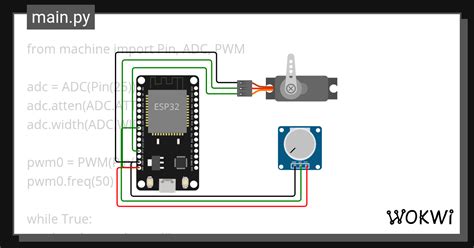 Potentiometer Servo Motor Wokwi Esp32 Stm32 Arduino Simulator