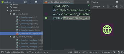 android problem with anydpi v26 when creating launcher icon in image