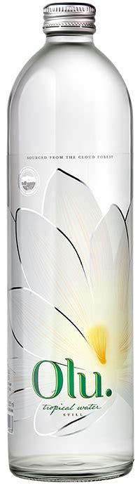 Olu Tropical Water Still 625ml Glass Bottles 12 Case Olu Tropical Water
