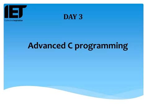 Ppt Advanced C Programming Powerpoint Presentation Free Download