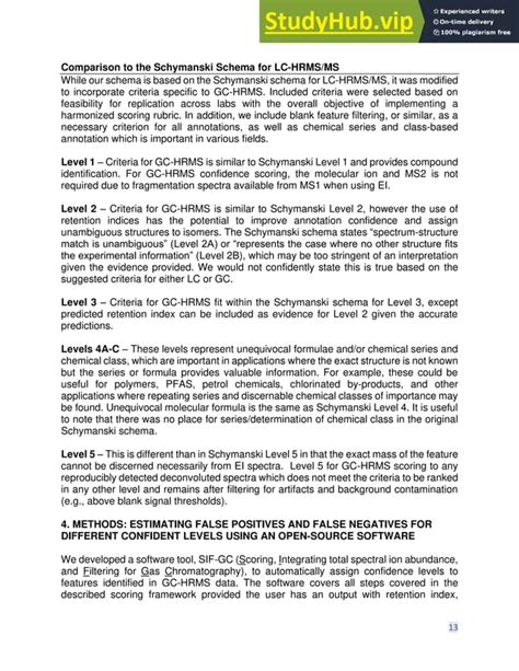 An Actionable Annotation Scoring Framework For Gas Chromatography High Resolution Mass