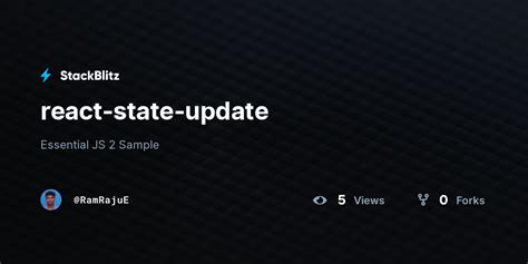 React State Update Stackblitz