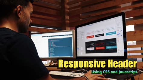 Responsive Header Using Css And Javascript Youtube