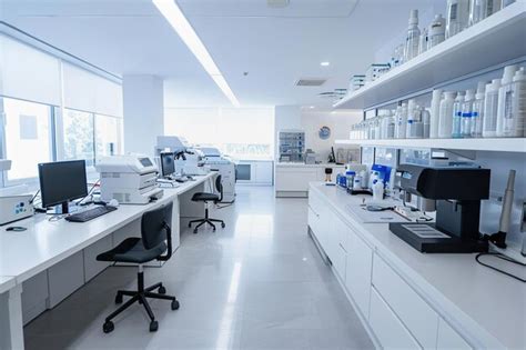 Premium Photo Modern Medical Laboratory With Advanced Analytical