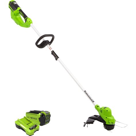 Greenworks 40 Volt Li Ion Cordless String Trimmer — 15in Cutting Width