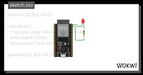 Blink Wokwi ESP32 STM32 Arduino Simulator
