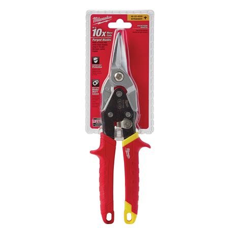 Milwaukee 10 In Straight Cut Aviation Snips