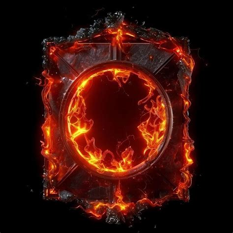 Premium Photo Infernal Hellfire Portal With Demonic Sigils And Molten