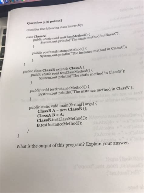 Solved Question 3 6 Points Consider The Following Class