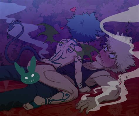 Rule 34 2boys Bakugou Katsuki Blush Cowgirl Position Demon Female