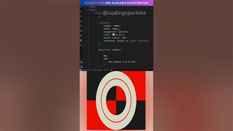 Conic Gradient And Box Shadow Animation Html Css Htmlcss Cssanimations Coding Shorts