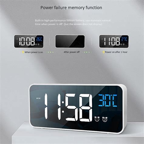 Digital Alarm Clock Music Alarm Clock Multiple Set Grandado