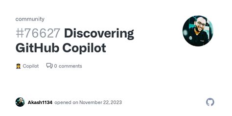 Discovering GitHub Copilot Community Discussion GitHub