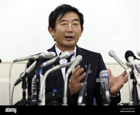 Tokyo Japan 8th July 2016 Japanese Actor Junichi Ishida Speaks To Reporters In Tokyo On