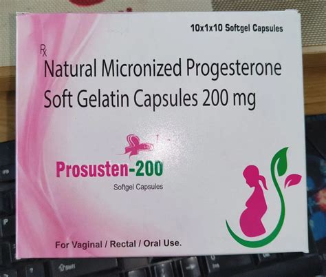 Natural Micronized Progesterone Soft Gelatin Capsules Strength 200 Mg