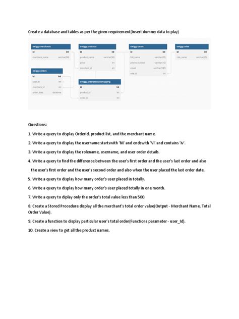 Sql Questions Pdf Finance And Money Management Computers