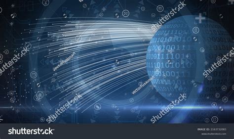 Digital Image Multiple Digital Icons Floating Stock Illustration