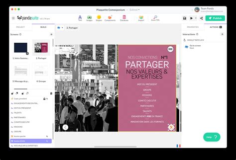 interactive actions pandasuite docs