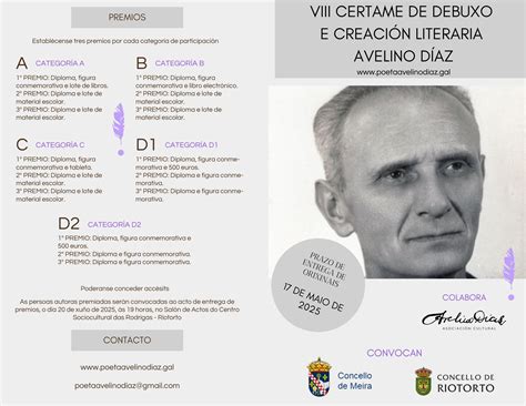 Convocado El Viii Certame De Debuxo E Creación Literaria Avelino Díaz