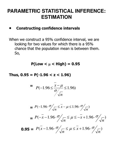 ppt parametric statistical inference powerpoint presentation free