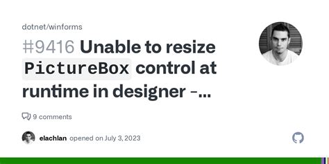 unable to resize `picturebox` control at runtime in designer