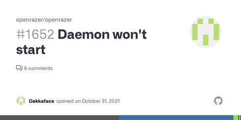 daemon won t start · issue 1652 · openrazer openrazer · github