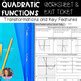 Worksheet And Exit Ticket Quadratic Function Transformations And Key Features