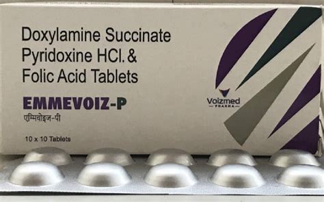 Emmevoiz Tablet Doxylamine Succinate 10mg Andamp For Clinic Packaging Size 100 Tablets At Best