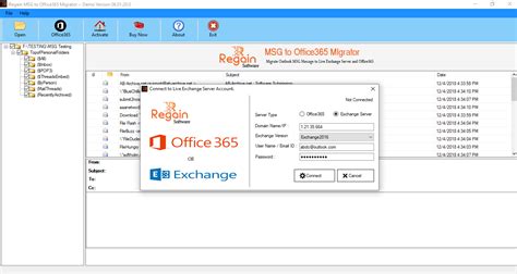 Regain MSG To Office 365 Migrator Regain Software CabinetM